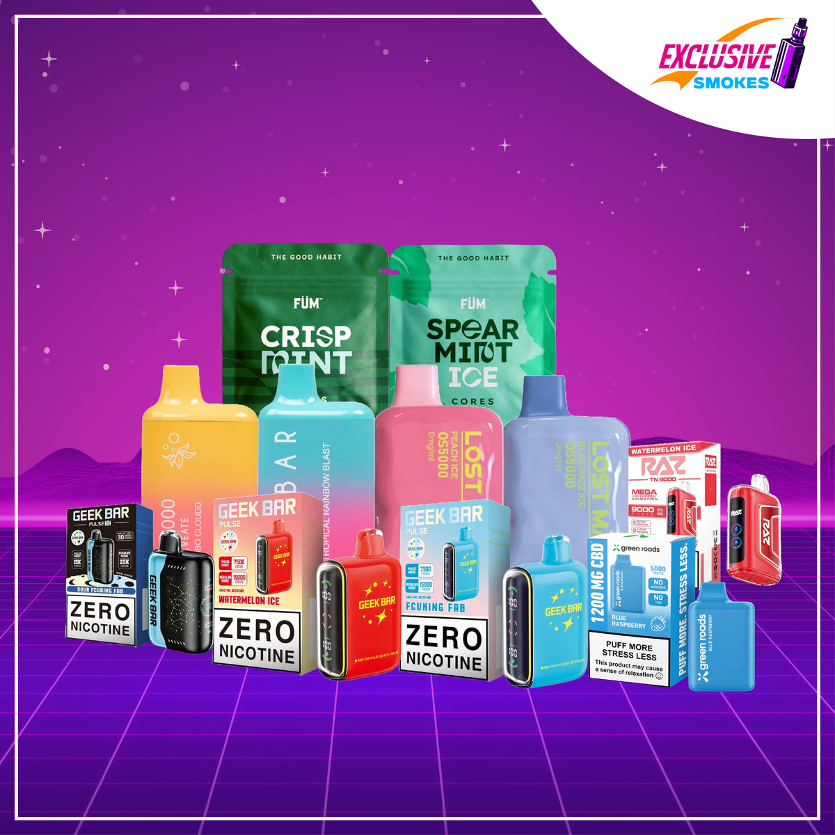 Zero Nicotine Disposable Vapes – Exclusive Smokes