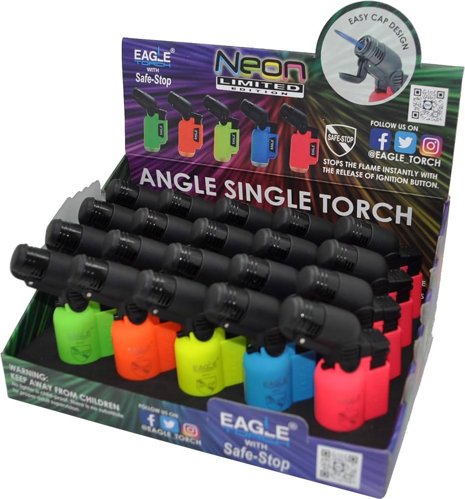 Eagle Torch Neon Mini-Angle Torch – Exclusive Smokes